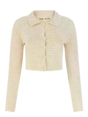Magda Butrym Crochet Knit Shirt - Neutrals