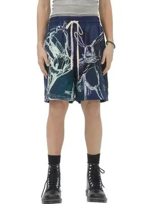 DOMREBEL Roo Drawstring Shorts - Blue