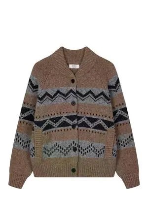 STUDIO TOMBOY Fair Isle Cardigan - Brown