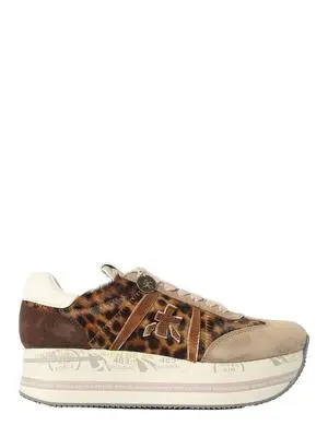 Premiata Leopard Print Platform Sneakers - Savannah