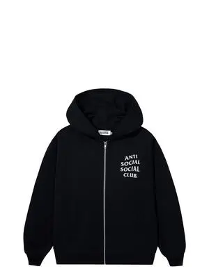 ANTI SOCIAL SOCIAL CLUB Mind Game Glitter Zip-up Hoodie - Black