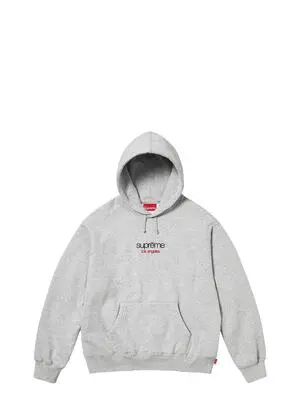 Supreme Classic Logo Los Angeles Hooded Sweatshirt - Grey