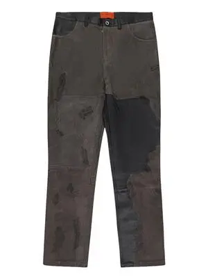 WHO DECIDES WAR BY EV BRAVADO Bark Leather Pants - Black