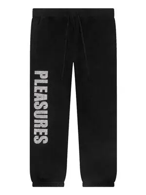 PLEASURES Rhinestone Impact Sweatpants - Black