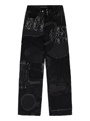 WHO DECIDES WAR BY EV BRAVADO Boro Grid Straight Fit Jeans - Black