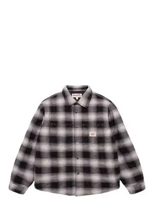 StÜssy Quilted Plaid Shirt Jacket - Grey