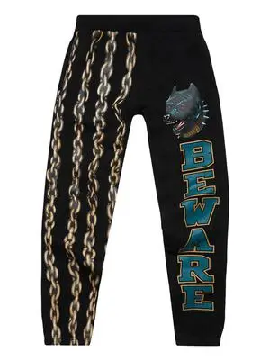 MARKET Beware Dog Sweatpants - Black
