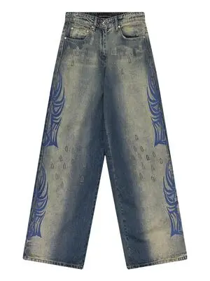 WHO DECIDES WAR BY EV BRAVADO Who Decides War Winged Logo Bootcut Jeans
