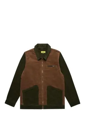 MARKET Color Block Corduroy Jacket - Brown