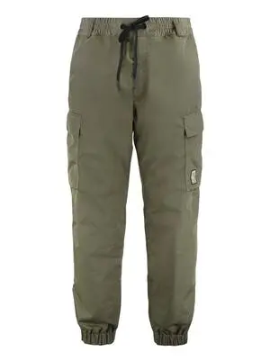 Moncler Cargo Pants In Gabardine - Green