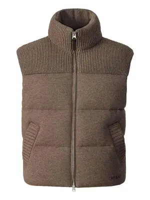 Mackage Cashmere And Wool Down Vest Coffee