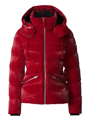 Mackage Madalyn-Glo Down Jacket With Removable Hood Red