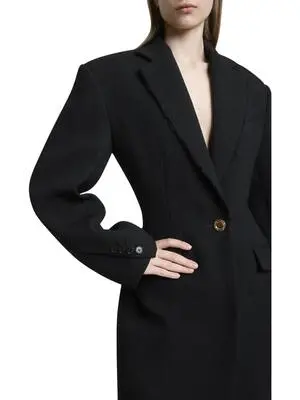 Givenchy Wool-blend Cocoon Coat - Black