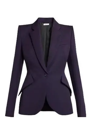 Alexander McQueen Grain De Poudre Wool Single-breasted Blazer - 5144 Viole