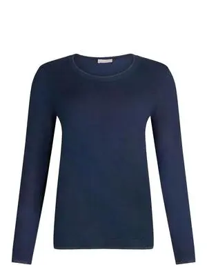 Liu Jo Sweater With Slit Cuffs And Contrasting Trim - Blue