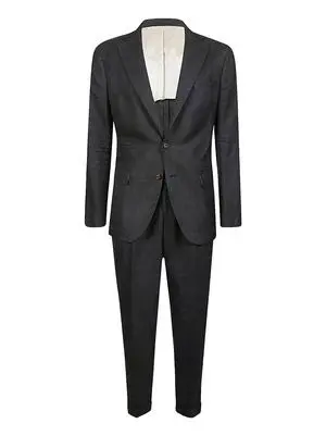 Eleventy Single-breasted Pleat Suit - Grey