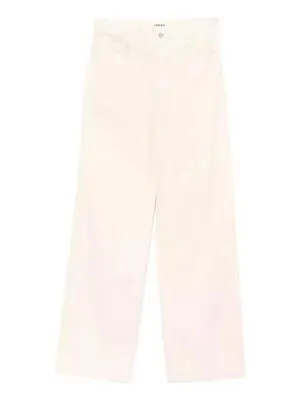 L'Agence Corduroy Wide-leg Trousers - Neutrals