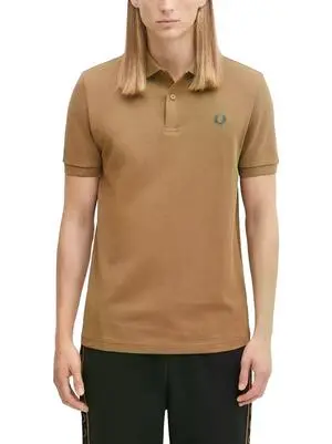 Fred Perry Logo-embroidered Polo Shirt - Brown