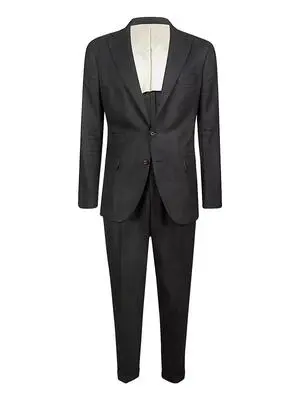 Eleventy Single-breasted Suit - Black