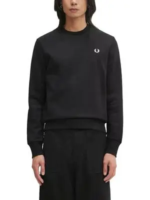 Fred Perry Logo-embroidered Sweatshirt - Black