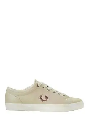 Fred Perry Logo-embroidered Leather Sneakers - Neutrals