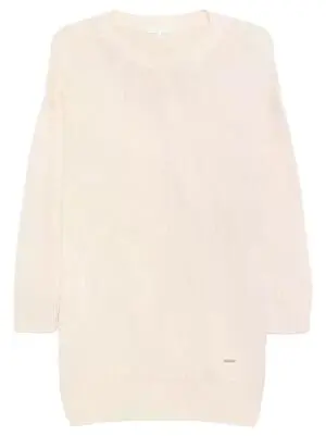 TO B. BY AGNÈS B. Logo Knitted Dress - Neutrals