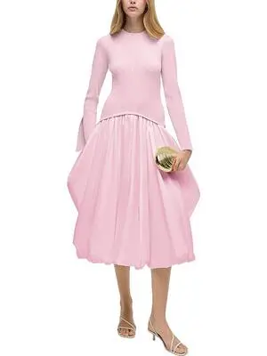 Simkhai Kenlie Long Sleeve Dress Blush