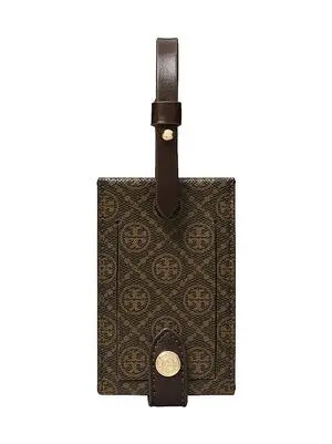 Tory Burch T Monogram Coated Canvas Luggage Tag - French Press
