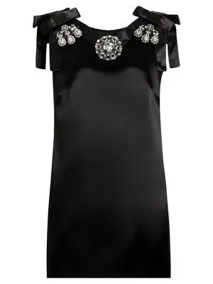 Dolce & Gabbana Stretch Satin Dress - Black