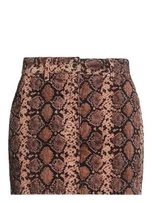 Pinko Mini Skirt With Animal Print - Beige