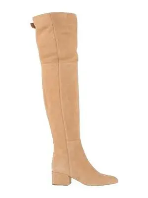 SERGIO ROSSI Over-the-knee Suede Boots - Beige