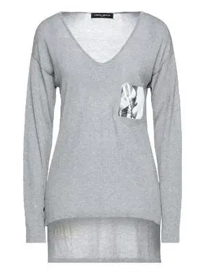 FRANKIE MORELLO Printed Knit Sweater - Grey