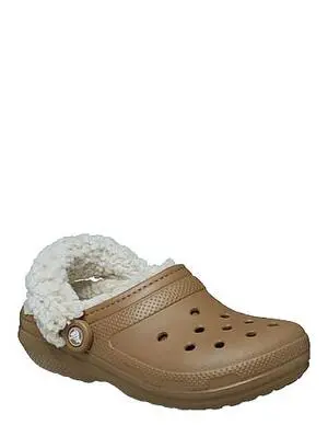 Pink Crocs Classic Fleece Lined Clog Beige