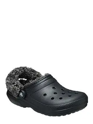 Pink Crocs Classic Fleece Lined Clog Black