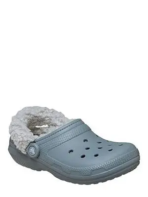 Pink Crocs Classic Fleece Lined Clog Grey
