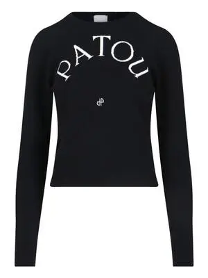 Patou Merino Wool Blend Sweater - Black