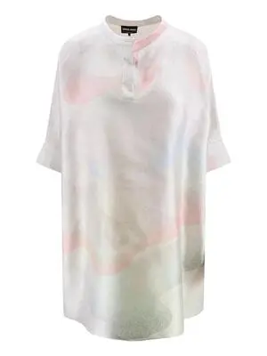 Giorgio Armani Printed Silk Blouse - Neutrals
