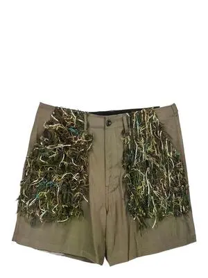 4SDESIGNS Embellished Shorts - Green