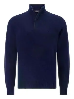 Boggi Milano Button Sweater - Blue