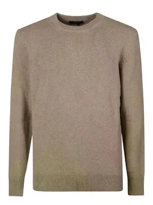 ARAGONA Ribbed Crewneck Sweater - Neutrals