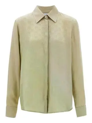 FERRAGAMO Monogram Silk Shirt - Neutrals