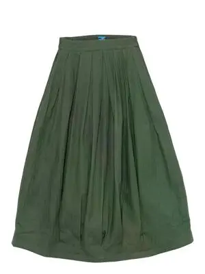 SPORT B. BY AGNÈS B. Pleated Cotton Skirt - Green