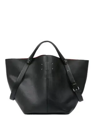 MAISON MARGIELA Large Pebbled Tote Bag - Black