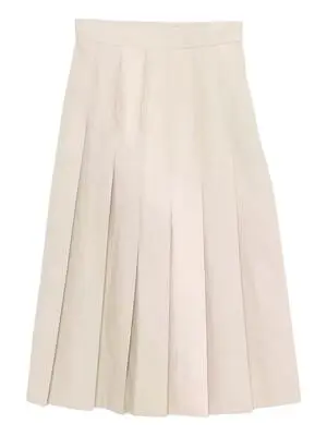 TO B. BY AGNÈS B. Pleated Flared Skirt - Neutrals