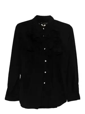 Comme Des Garçons Rose Detail Blouse - Black
