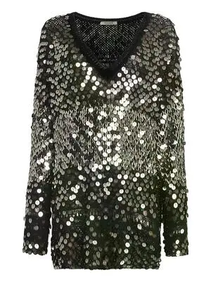 Roberto Cavalli Sequin-embellished Sweater - Black