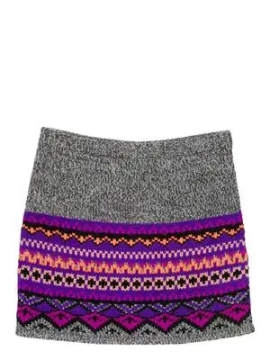 Anna Sui Geometric-pattern Mini Skirt - Grey