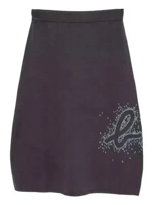 SPORT B. BY AGNÈS B. Logo Knitted Skirt - Grey
