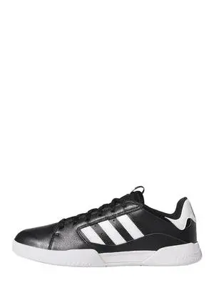 Adidas Leather Striped-detail Sneakers - Black
