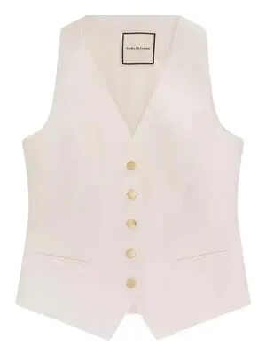 Tagliatore Giselle V-neck Waistcoat - Neutrals